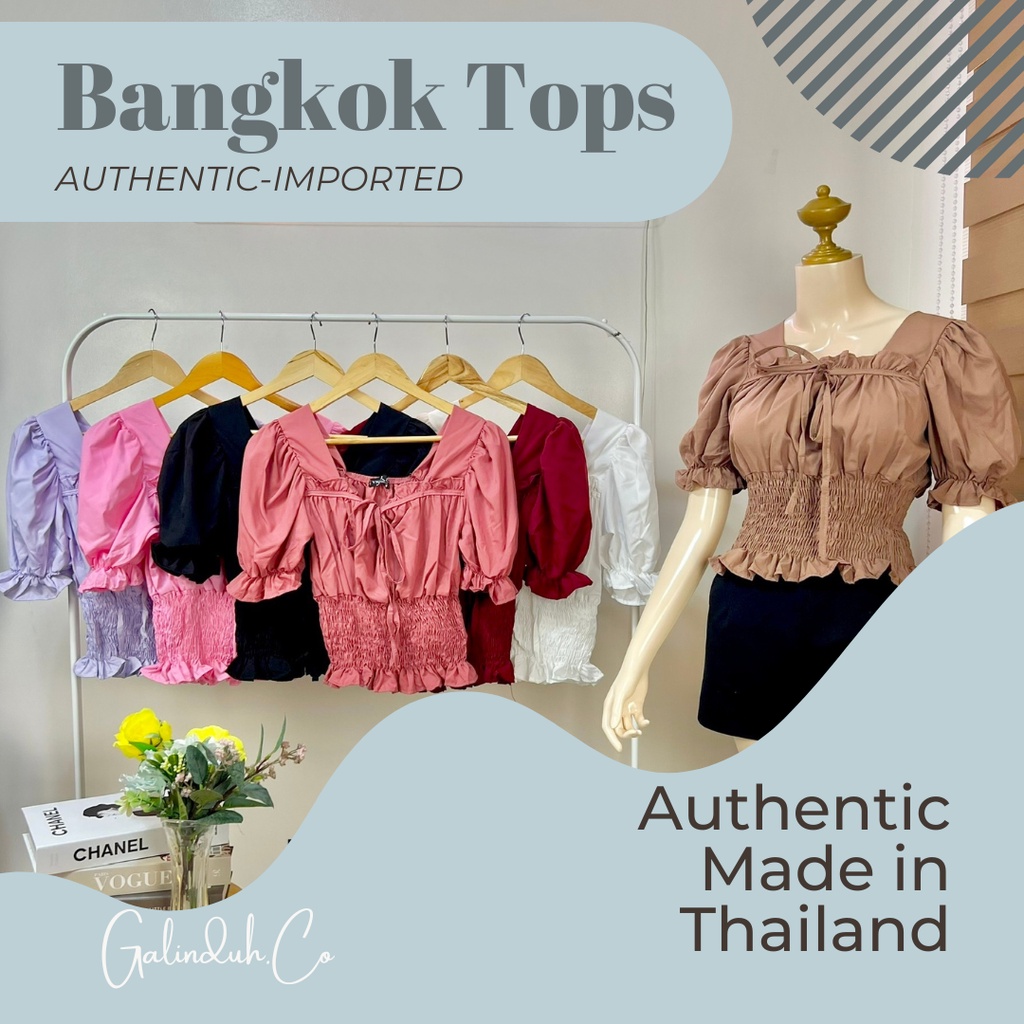 Dee Authentic Bangkok Tops - Trendy Top - BKK Croptop - BKK Crop Top - Bangkok Croptop(BT12-001/ ...