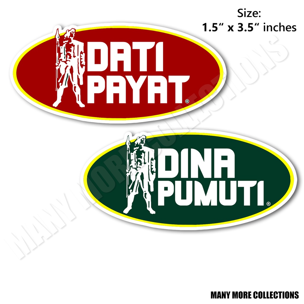 Dati Payat Dina Pumuti logo Laminated Waterproof Viny Sticker | Shopee ...