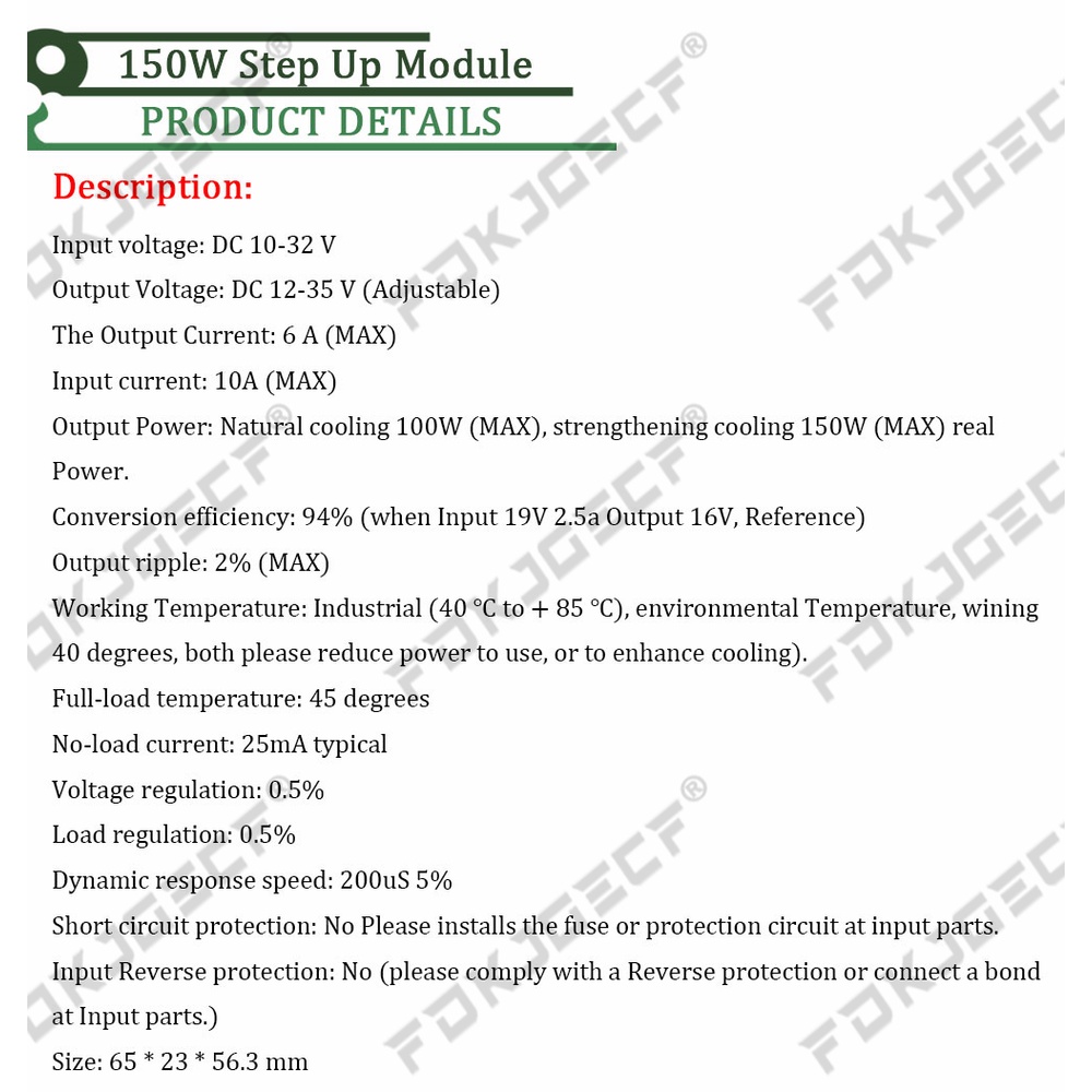 DC DC 150W Boost Converter / 9A 300W Step Down Buck Converter Power ...