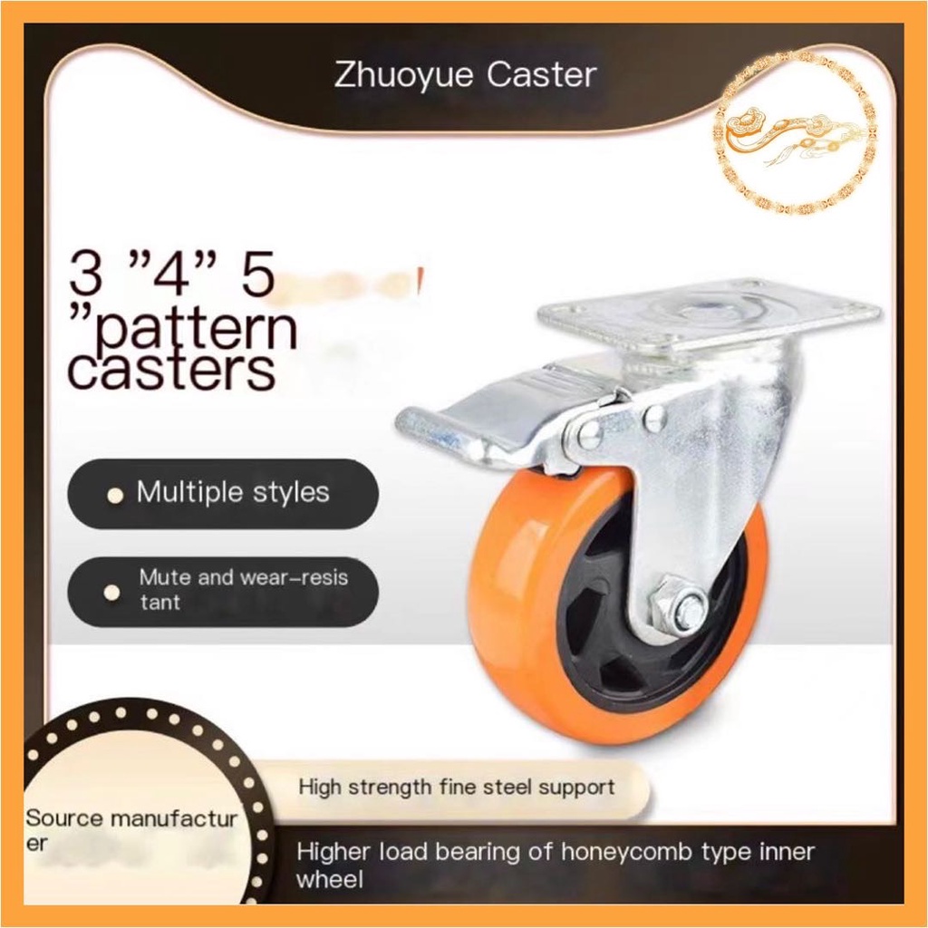 Heavy push wheel caster wheel heavy duty PU wheel，push cart wheel，3/4/5 ...