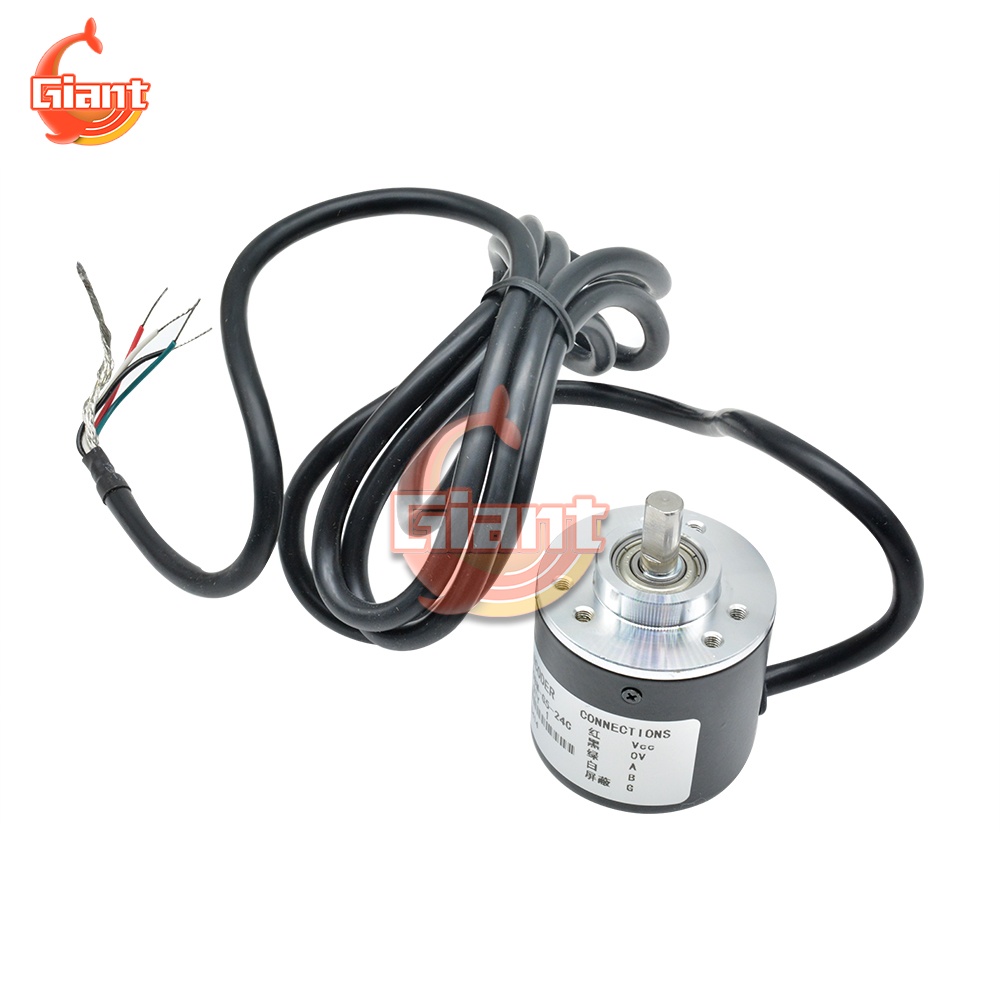 Incremental Optical Rotary Encoder 600 P/R Pulses Two-phase 5V-24V 360 ...