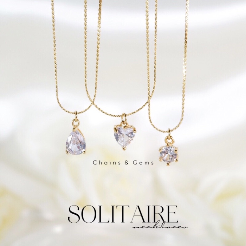 Solitaire Necklaces | Stainless Steel | Non tarnish | NO box included ...