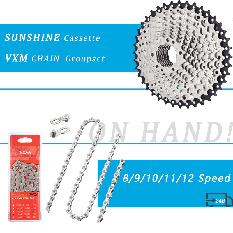 SUNSHINE MTB Freewheel with VXM chain groupset 8/9/10/11/12 speed ...