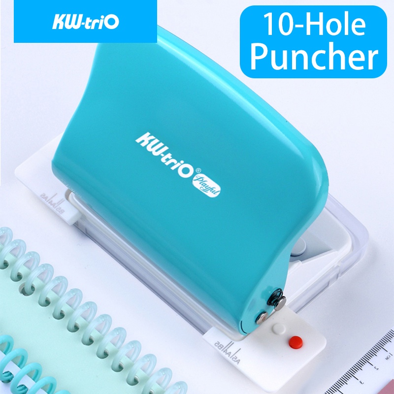 10 Holes Metal Body Structure Plastic Bottom Pad Paper Punch ...