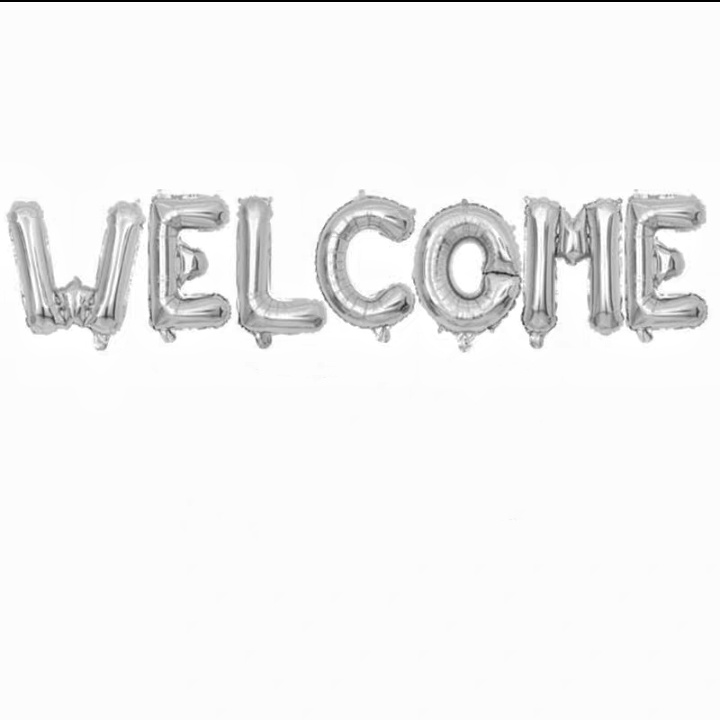 16 inches Silver WELCOME letters HAPPY NEW YEAR party decoration ...