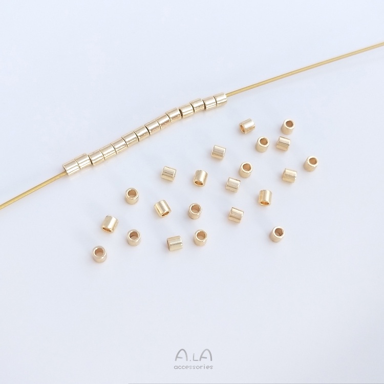 diy゜14K gold 〔 100 Pieces 〕°[Do Not Clamp Flat] 14K Gold Clad Color Retention 2mm Thick Round ...