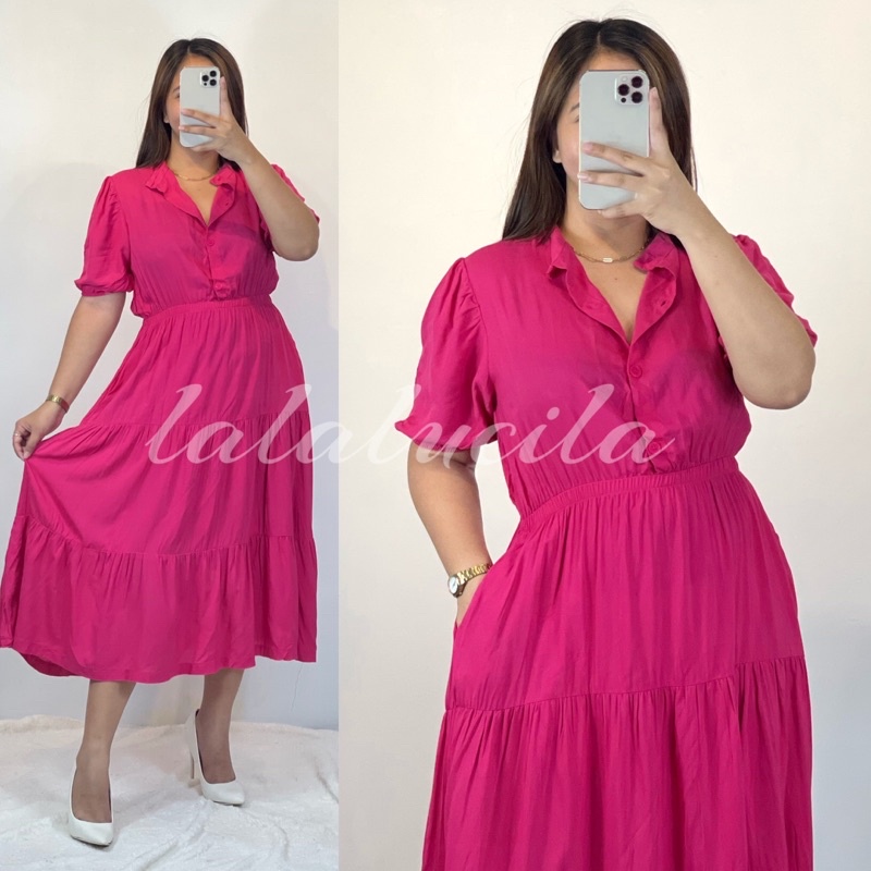 Francine (M-2XL) Button Dress (REGULAR, PLUS SIZE) | Shopee Philippines