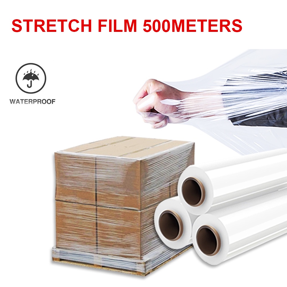 Stretch Film Clig film Packaging Wrap Clear 500mm x 500meters | Shopee ...