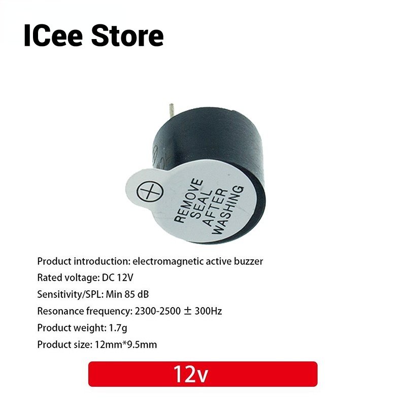 20Pcs Active Buzzer TMB12A03 TMB12A05 TMB12A12 3V 5V 12V 16R Magnetic ...