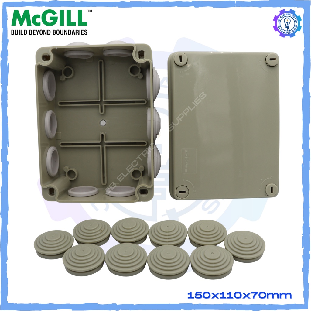 McGILL Weatherproof Junction Boxes with PU Gasket & K.O. Rubber Seal ...