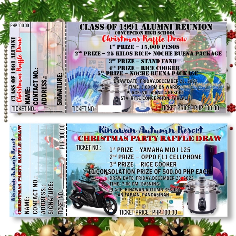 RAFFLE TICKET Customized 30 PADS | Shopee Philippines