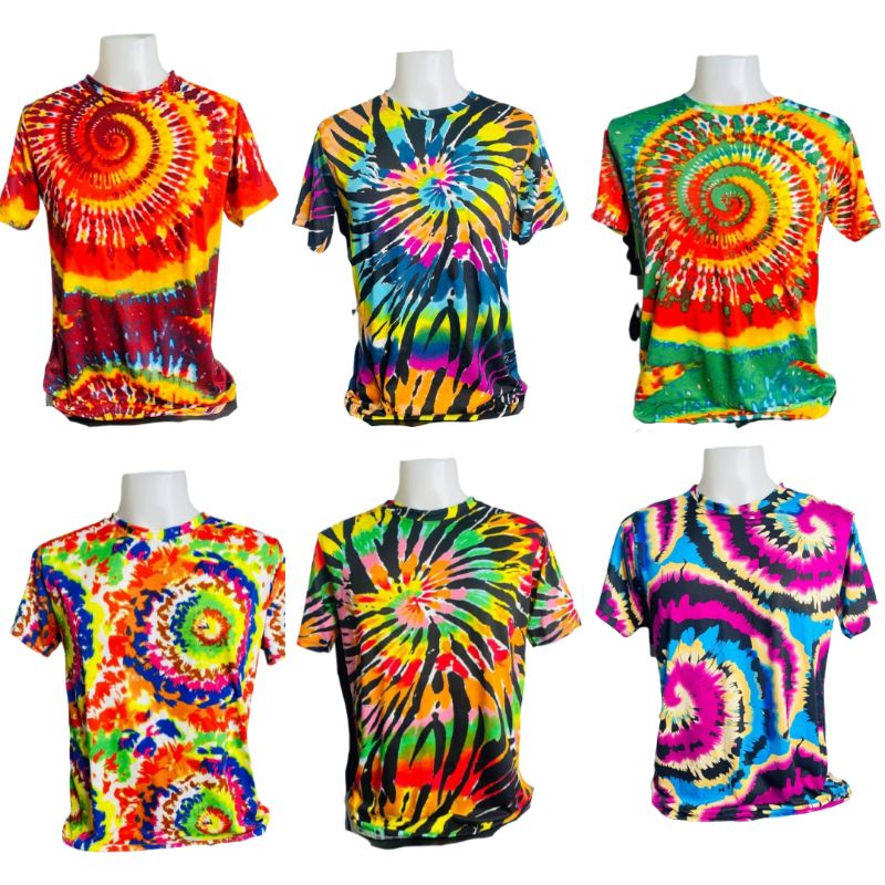 3 pcs. Random Unisex Tie dye shirt (Large) | Shopee Philippines