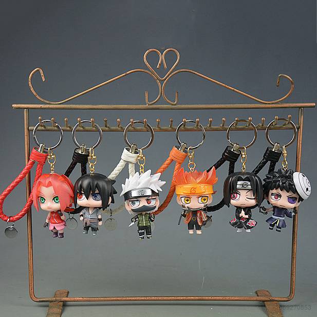 NS3 Naruto Figure Keychain PVC Anime Model Toys Sasuke Sakura Kakashi ...