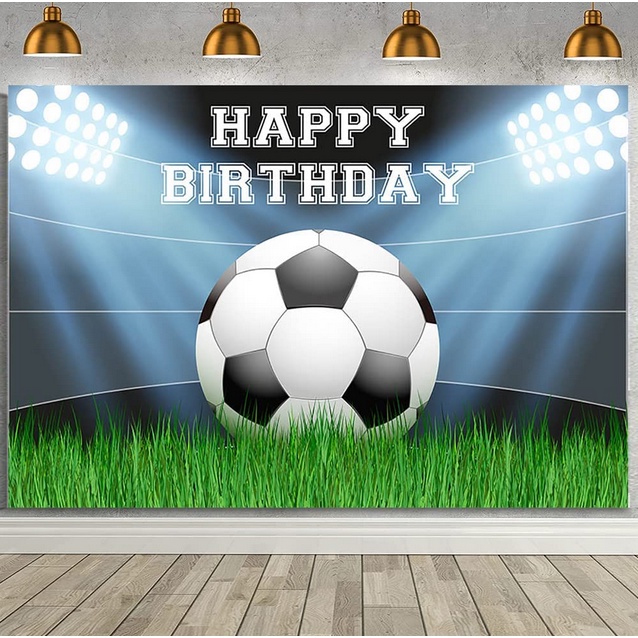 Football Birthday Party Backdrop Soccer Party Decorations Football ...