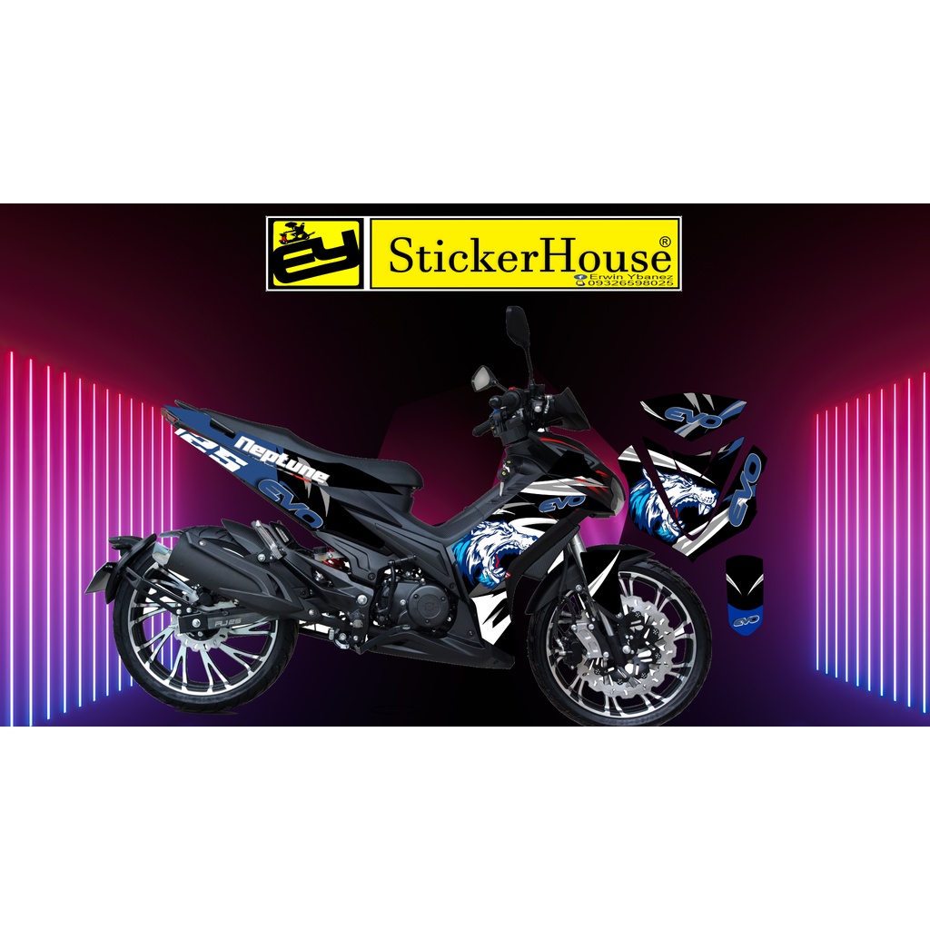 Rusi Neptune 125 Decals Laminated | Shopee Philippines
