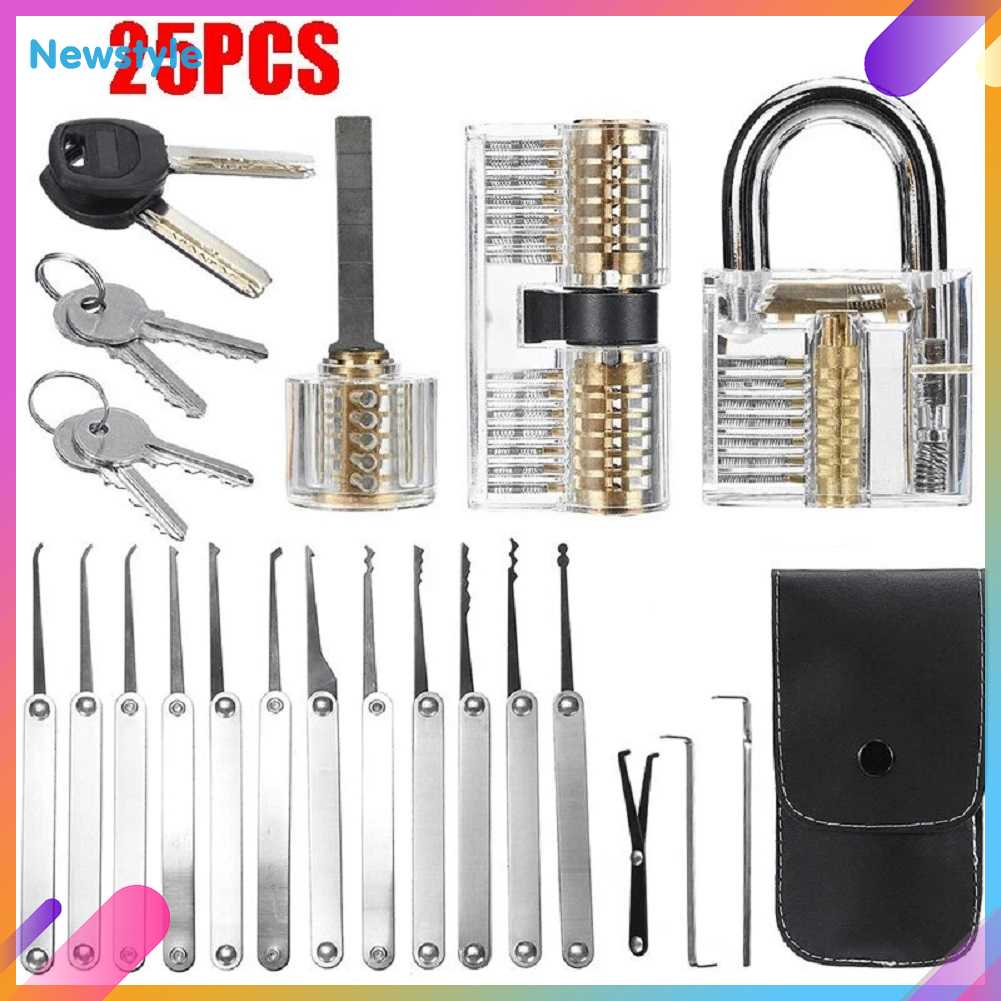 【In Stock】 (25pcs/set)Padlock Practice No Lock Unlocking Extractor Pick ...