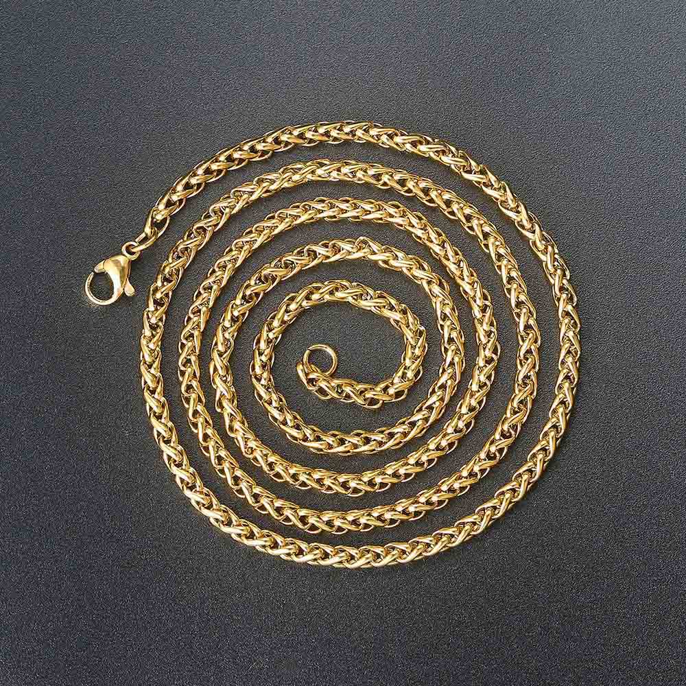 EASY ZHOU Titanium Choker Necklace For Women Men's Stainless Steel 3mm ...