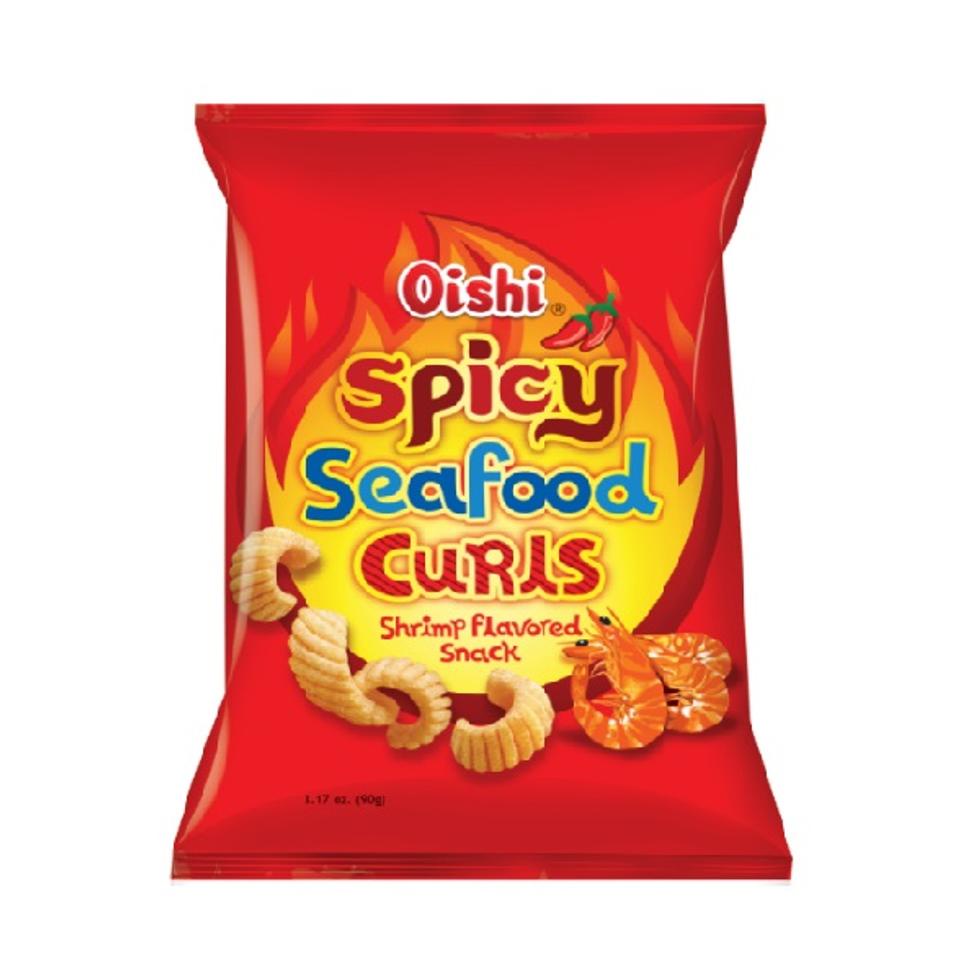 Oishi Spicy Curls Shirmp Flavored Snack 90g | Shopee Philippines