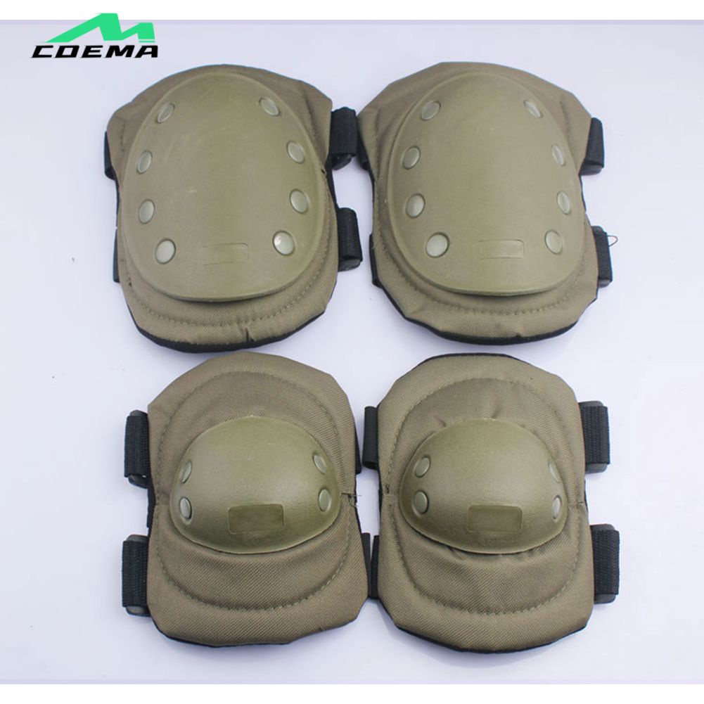 Cs Tactical Knee Brace Elbow Pads Army Fans Field Training Four Piece ...