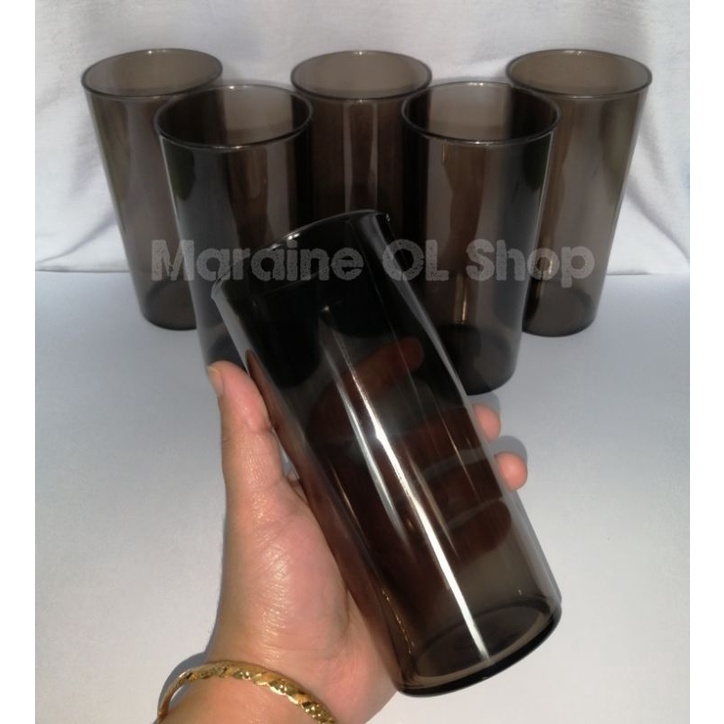 6pcs Acrylic Straight & Coca Cola drinking cup/baso 400ml | Shopee ...