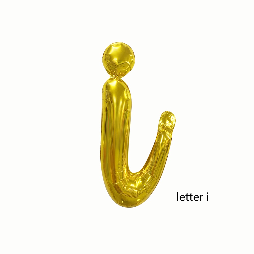 18inch Gold Air Foil Script Cursive Letters A-Z Symbols Balloons Ball ...