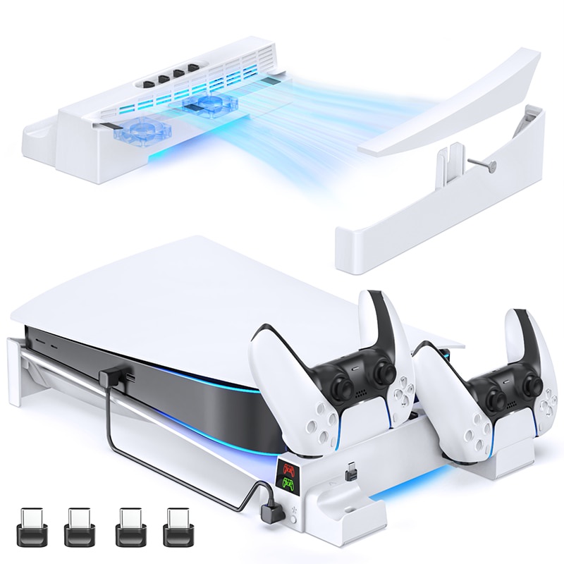 for PS5 Console Horizontal Cooling Stand PS5 Base Holder PS5 Controller ...