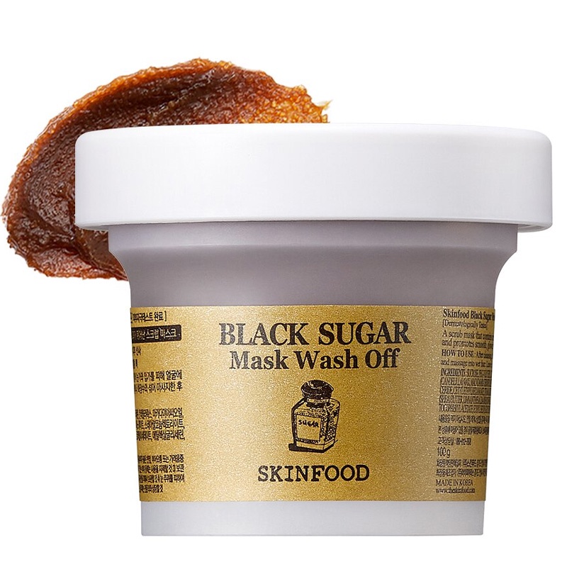 SKINFOOD Black Sugar Mask Wash Off 100g korean face mask sheets pack ...