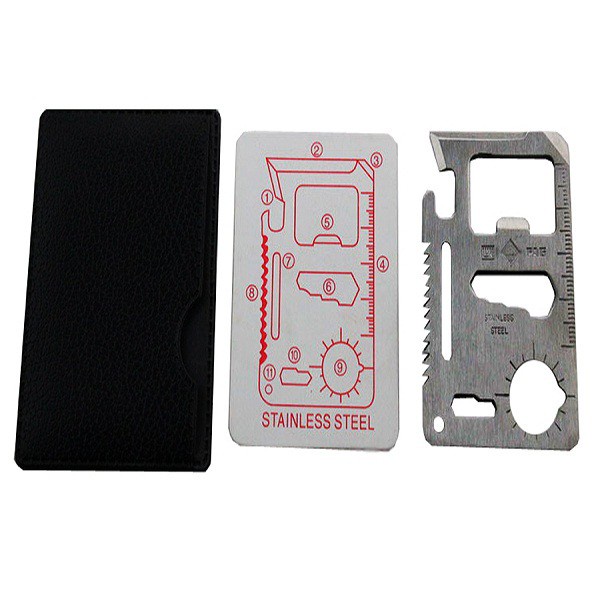 11 in 1 Stainless steel Survival Multi Tool Kit Card Multipurpose ...