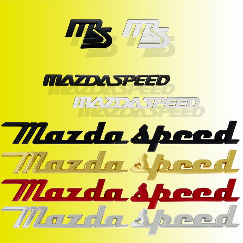 3D Metal Car MS MazdaSpeed Logo Emblem Sticker Decal for Mazda 2 3 5 6 ...