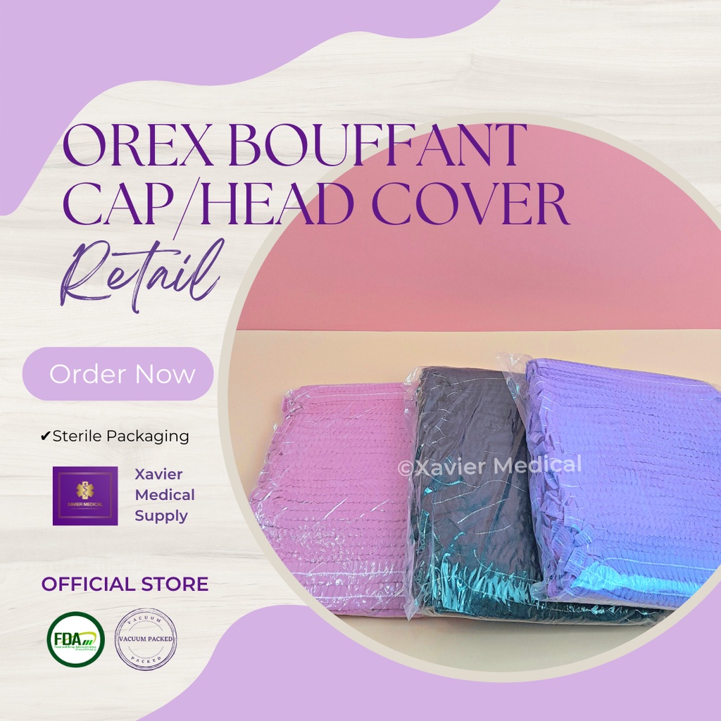 OREX Bouffant Cap/Head Cover Retail (SOLD PER 10's/20's) | Shopee ...