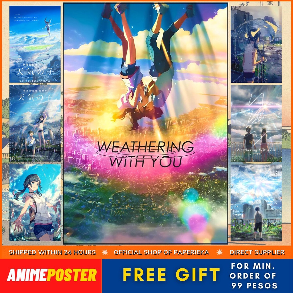 Weathering With You : Official Anime Poster / Sticker / Laminated ...