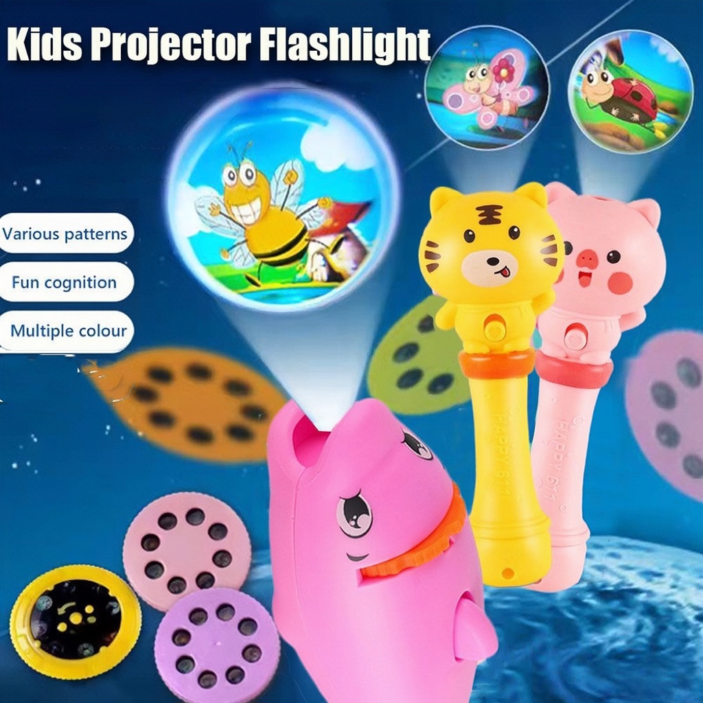 JLT Toddlers Night Sleeping Educational Projector Flashlights | Shopee ...