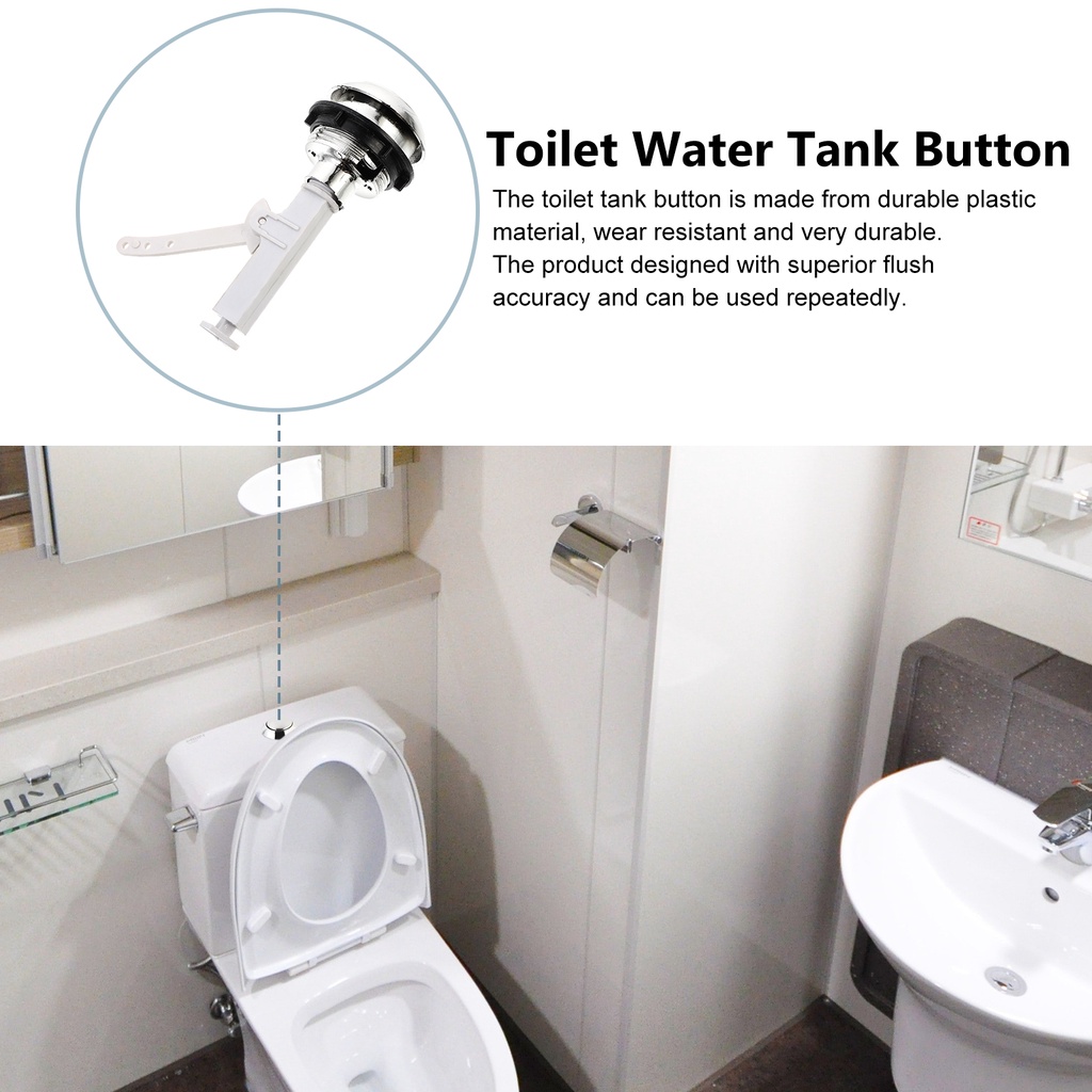 [READY STOCK] 3 Pcs Water Tank Button Toilet Push Flushing Lever ...