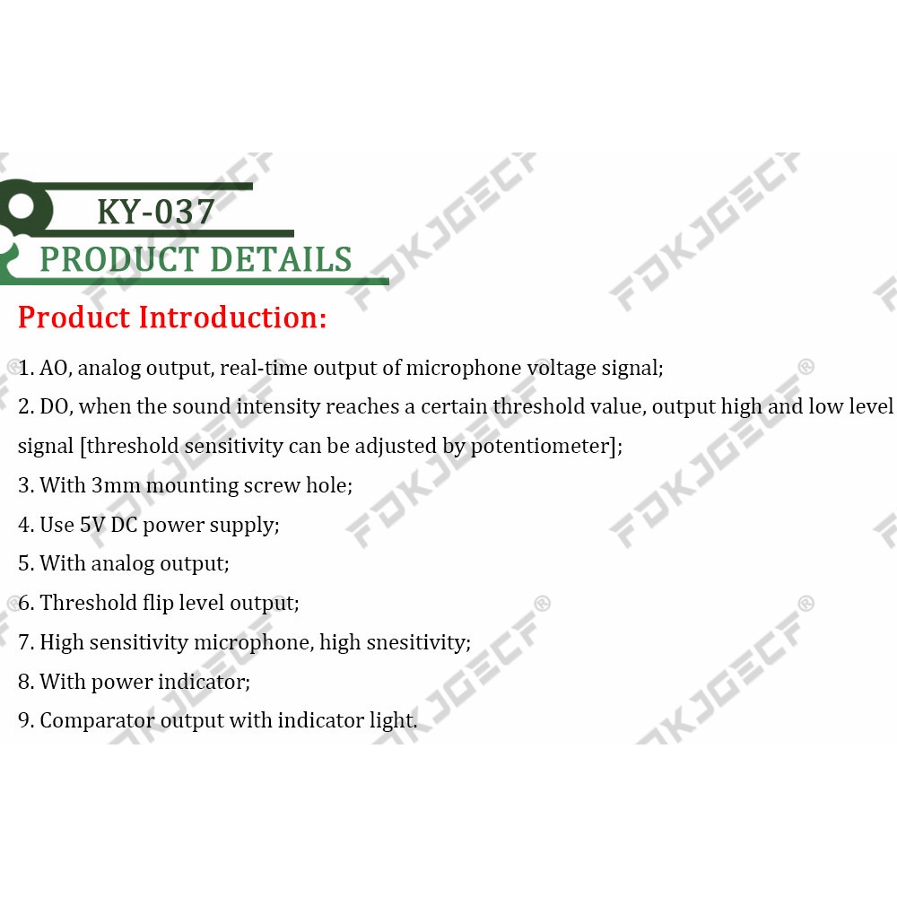 Microphone Voice Sound Sensor Detection Module For Arduino Avr Pic Analog Digital Output Sensors