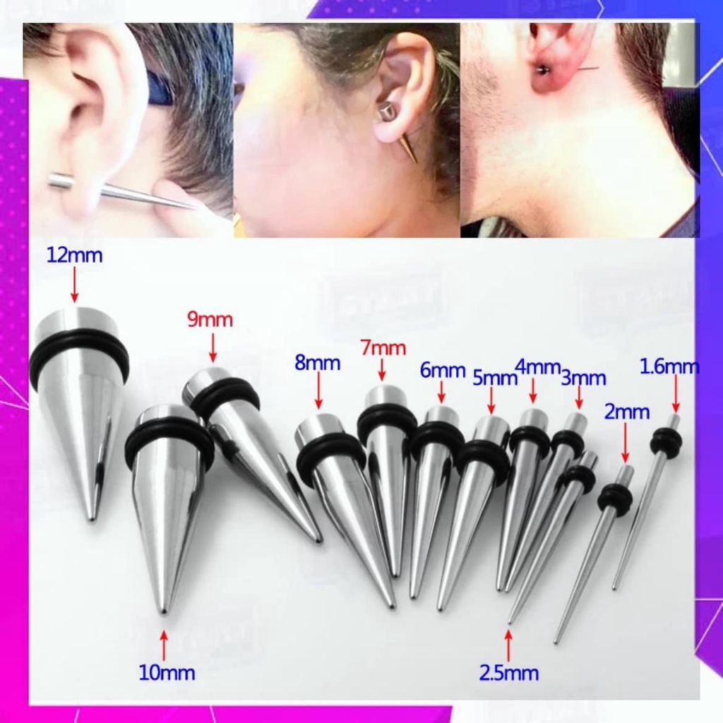 taper Extender Ear Extension Rod Eyelet Piercing Explosion Earrings ...