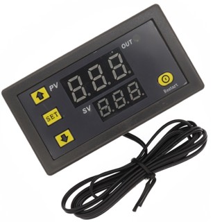 W3230 DC 12V/24V 20A AC 110V-220V 10A Digital LCD Thermostat Temperature Controller with Probe ...
