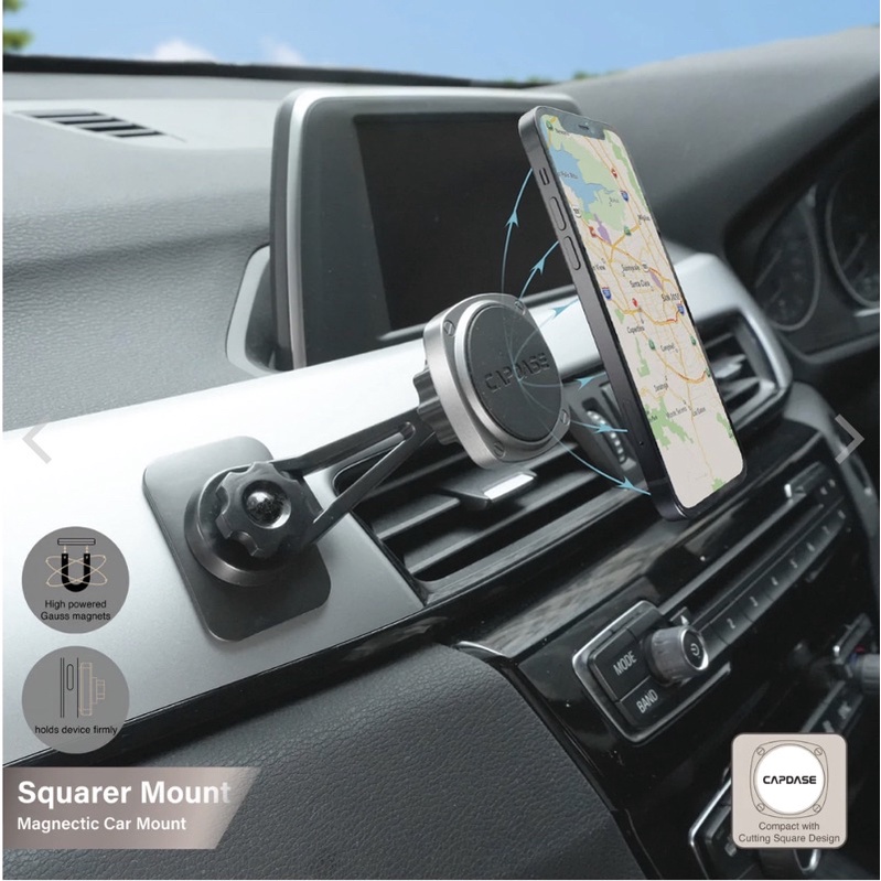 Capdase The SQUARER Magnetic Car Mount Rotating Tack | Shopee Philippines
