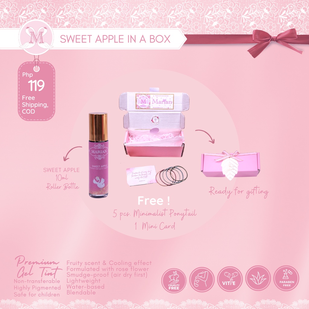 Lip Tint & Stain - Premium Gel Lip & Cheek Tint SWEET APPLE IN A BOX ...