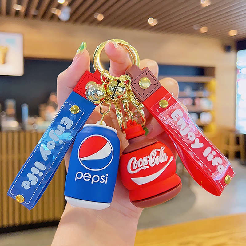 Drink Bottle Exquisite Keychain Pepsi Starbucks Sprite Pendant Couple ...