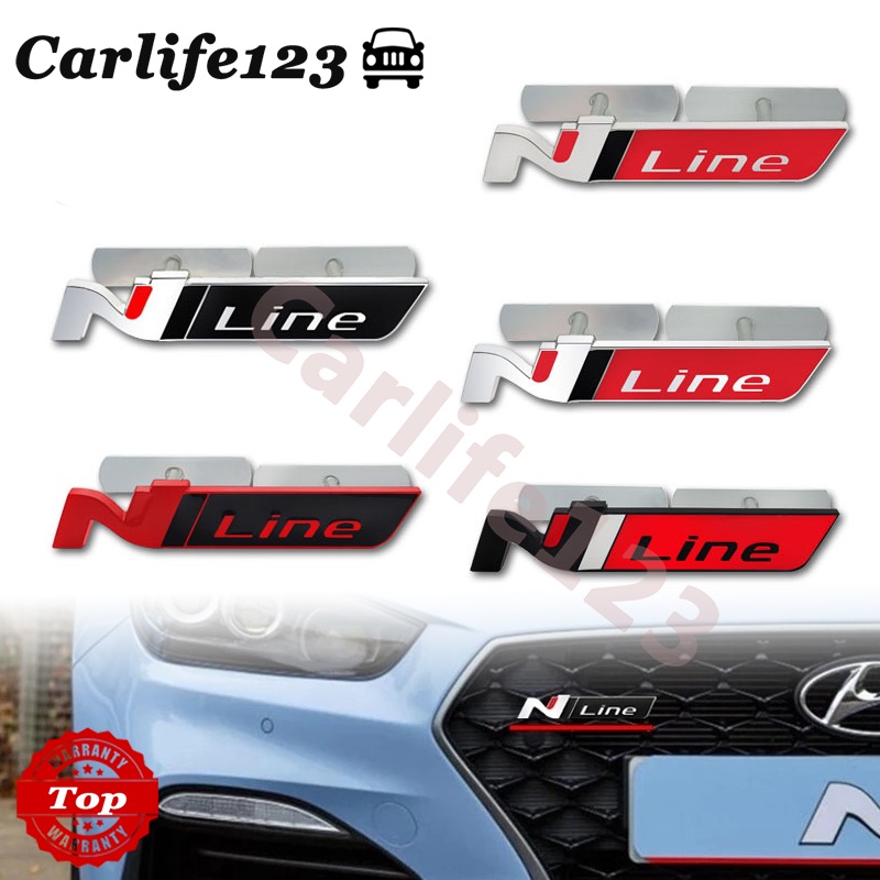 Hyundai Elantra Veloster Sonata Nline N Line Logo Emblem 3D Nameplate ...
