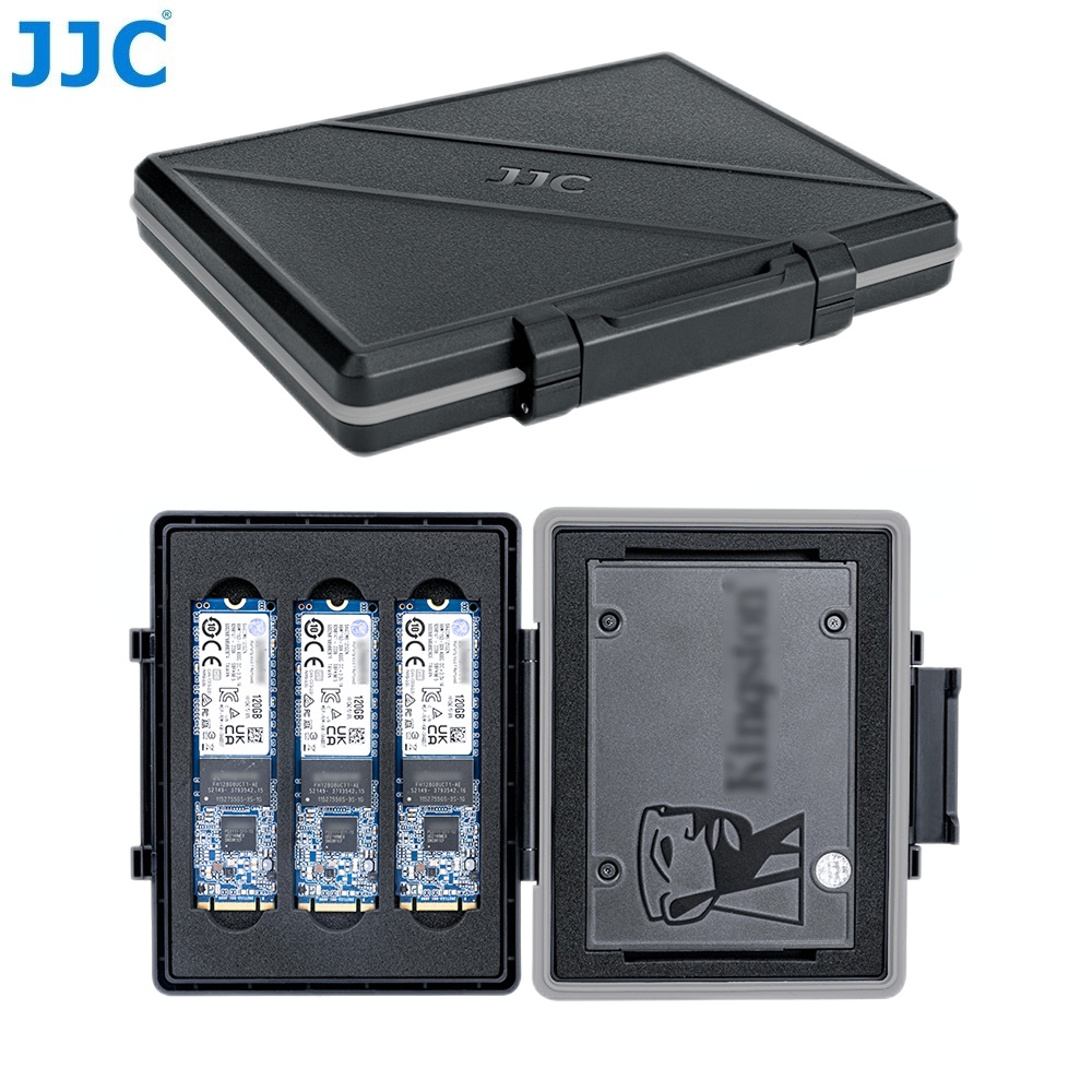 JJC Portable SSD M.2 NVME 2280 Storage Case, Memory Card Case Solid State Drive Stockpiling Box ...