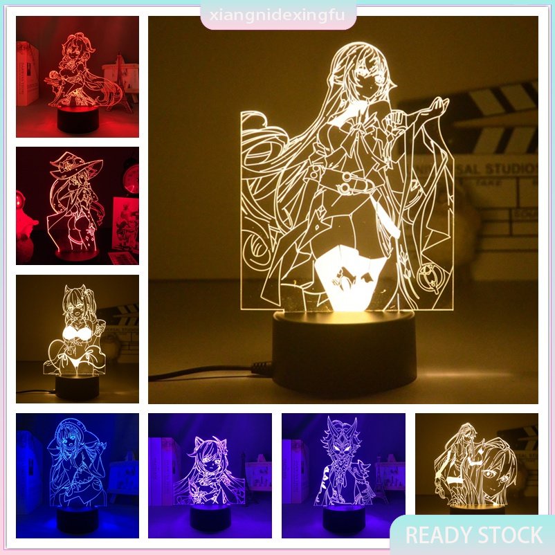 Genshin Impact Night Light Yae Miko Figure Color Changing Light Decro ...