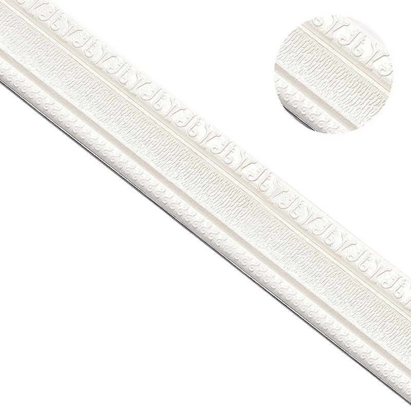 230cm 3d Pattern Sticker Wall Trim Line Skirting Border Decor Self