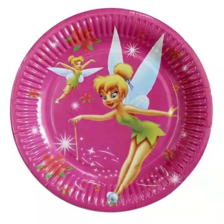 paper Plate 10 pcs/pack 9 inches Cartoon Tinker Bell Children's ...