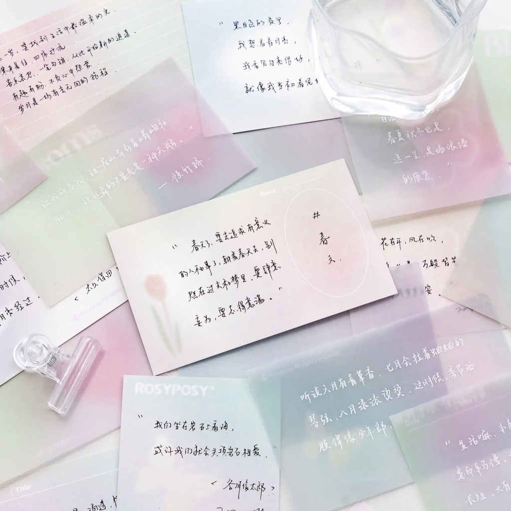 Cdaily|Large-Capacity Multifunctional Notes Gradient Color Note Paper ...
