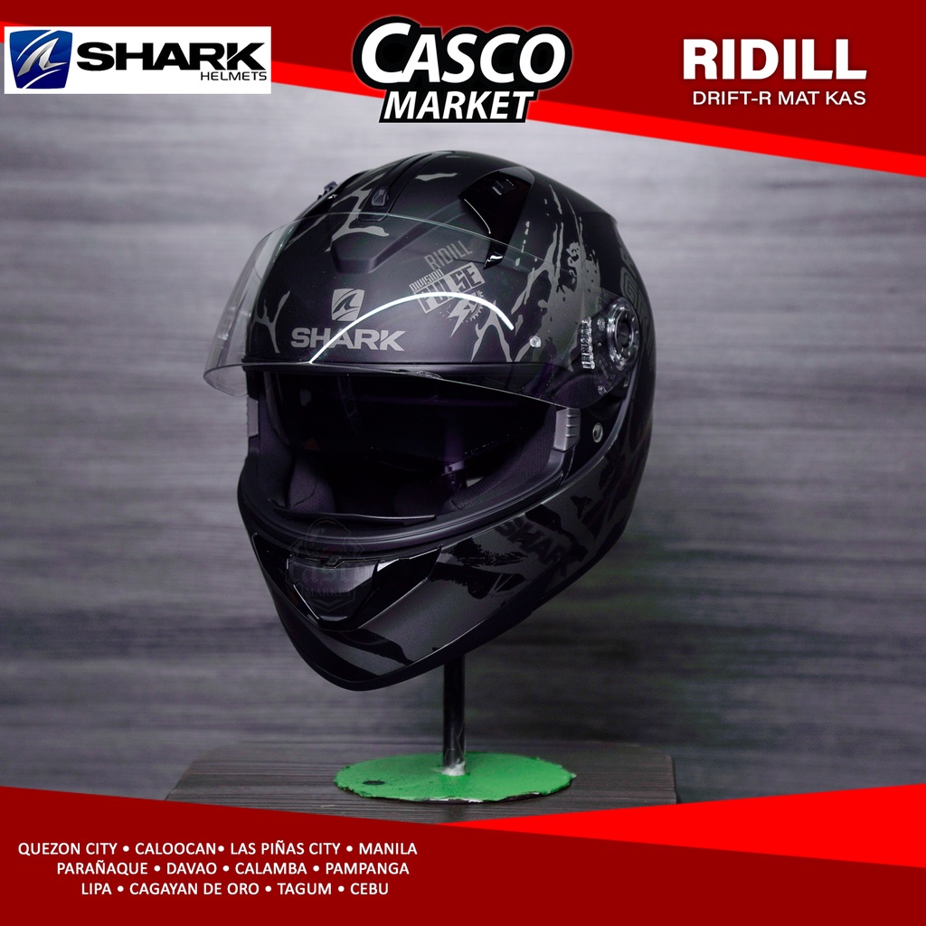 SHARK RIDILL 1.2 DRIFT MOTORCYCLE FULLFACE DUAL VISOR HELMET | Shopee ...
