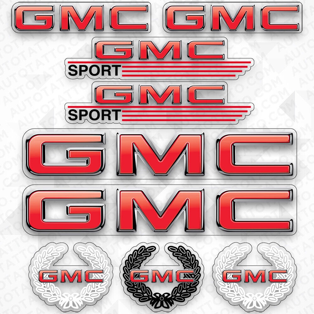 For GMC Off Road Sport Car Truck Logo Sticker Vinyl Decal Stripe Decor ...