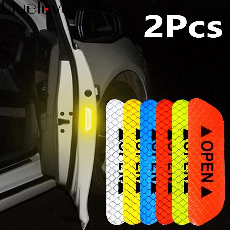 Anti-collision Warning Open Reflective Stickers Exterior Car Door ...