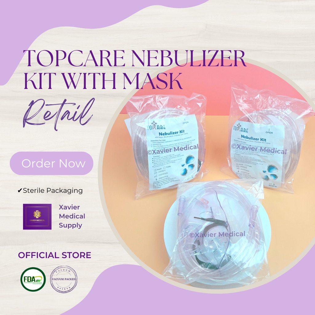 TOPCARE Nebulizer Kit W/Mask Retail (Sold per Kit) | Shopee Philippines