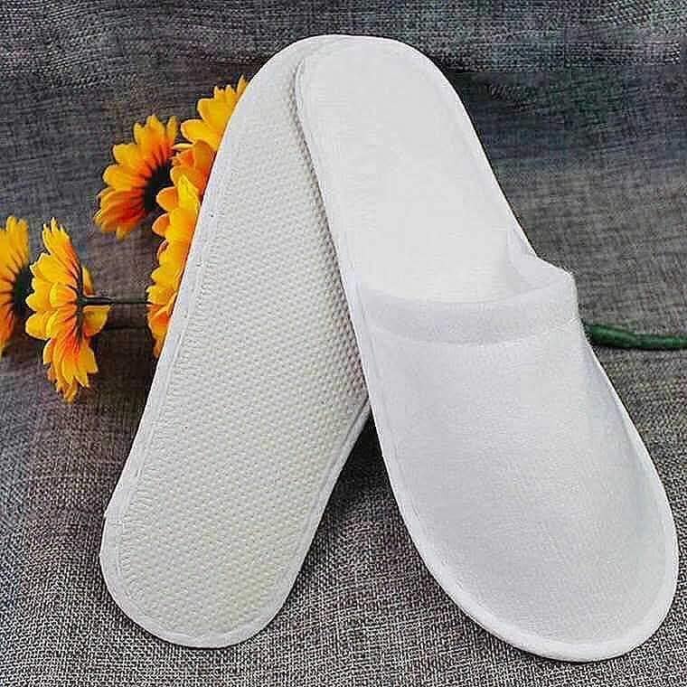 Towelling Open Closed Toe Hotel Slipper Spa Shoes Disposable | Shopee ...